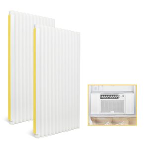 powrocket window air conditioner foam insulation panels, 17-inch x 9-inch x 7/8-inch window ac units side insulated panel kit,2 pack,white