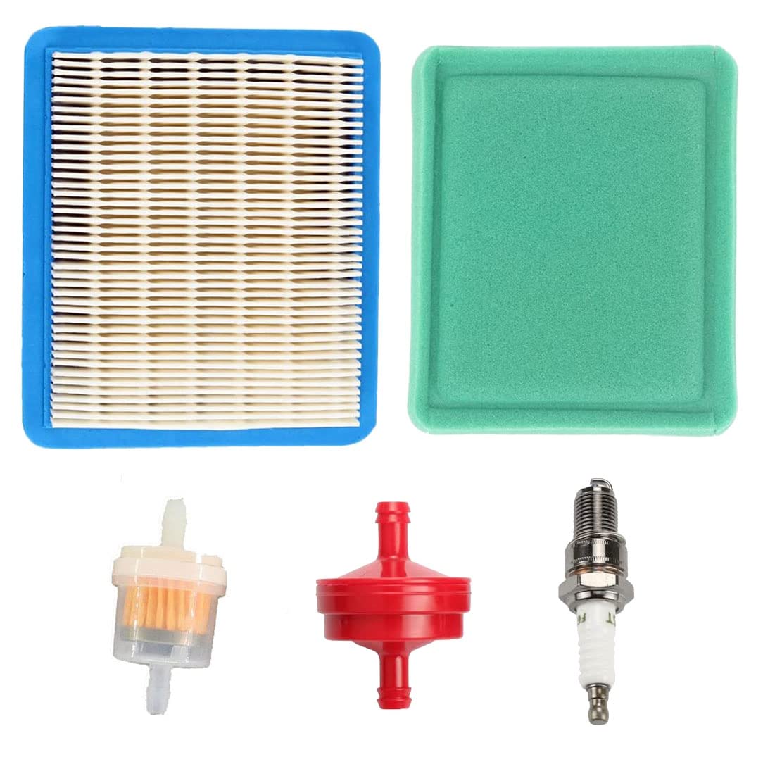 BEIYIPARTS 491588S Air Filter 491435S Pre Filter with Fuel Filter Spark Plug for BS 491588 4915885 399959 4101 5043B 5043D 5043H 5043K 491435 271933 30-927 J D LG491588JD PT15853