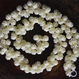 Artificial Jasmine Garland,Jasmine Gajra,Mullapoove mala with Real Jasmine Fragrance, As Used for Hair Accessory for Women and Girls,Length - 90 cm, Cream Color