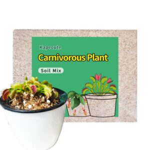 kapecute carnivorous plant soil mix 3 qts, include perlite and sphagnum moss debris, great potting soil for venus fly traps, pitcher plants, sundews