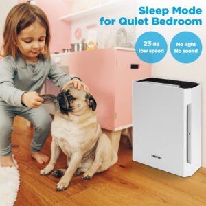 Air Purifiers for Home Large Room Smart Heap Air Purifier with Air Quality Sensors Portable Air Purifier for Bedroom Office Air Cleaner for Pets Odor Allergies Smoke Dust Pollen