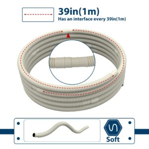 Pearwow AC Water Drain Hose Flexible for Universal Ductless Mini-Split Air Conditioner Heat Pump System (20ft)