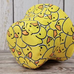 Enodtter Yellow Duck Bucket Hat for Men Women Teen Girl, Packable Reversible Printed Sun Hats, Fisherman Outdoor Summer Travel Beach Caps