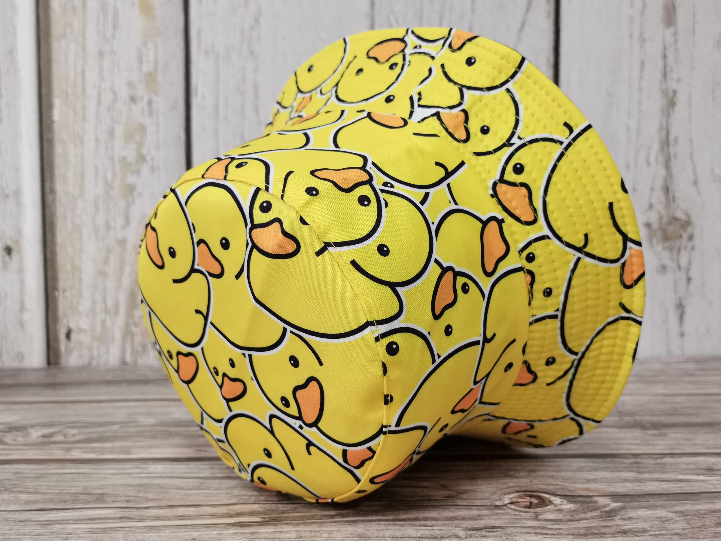 Enodtter Yellow Duck Bucket Hat for Men Women Teen Girl, Packable Reversible Printed Sun Hats, Fisherman Outdoor Summer Travel Beach Caps