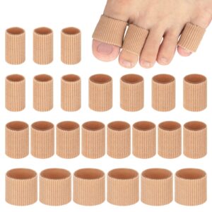 tifanso 24pcs gel toe protectors - 0.98 inches toe sleeve tubes toe pads for blisters, corn cushions, hammer toes, toe caps covers toe cushion toe guards for women, toe separators for overlapping toes