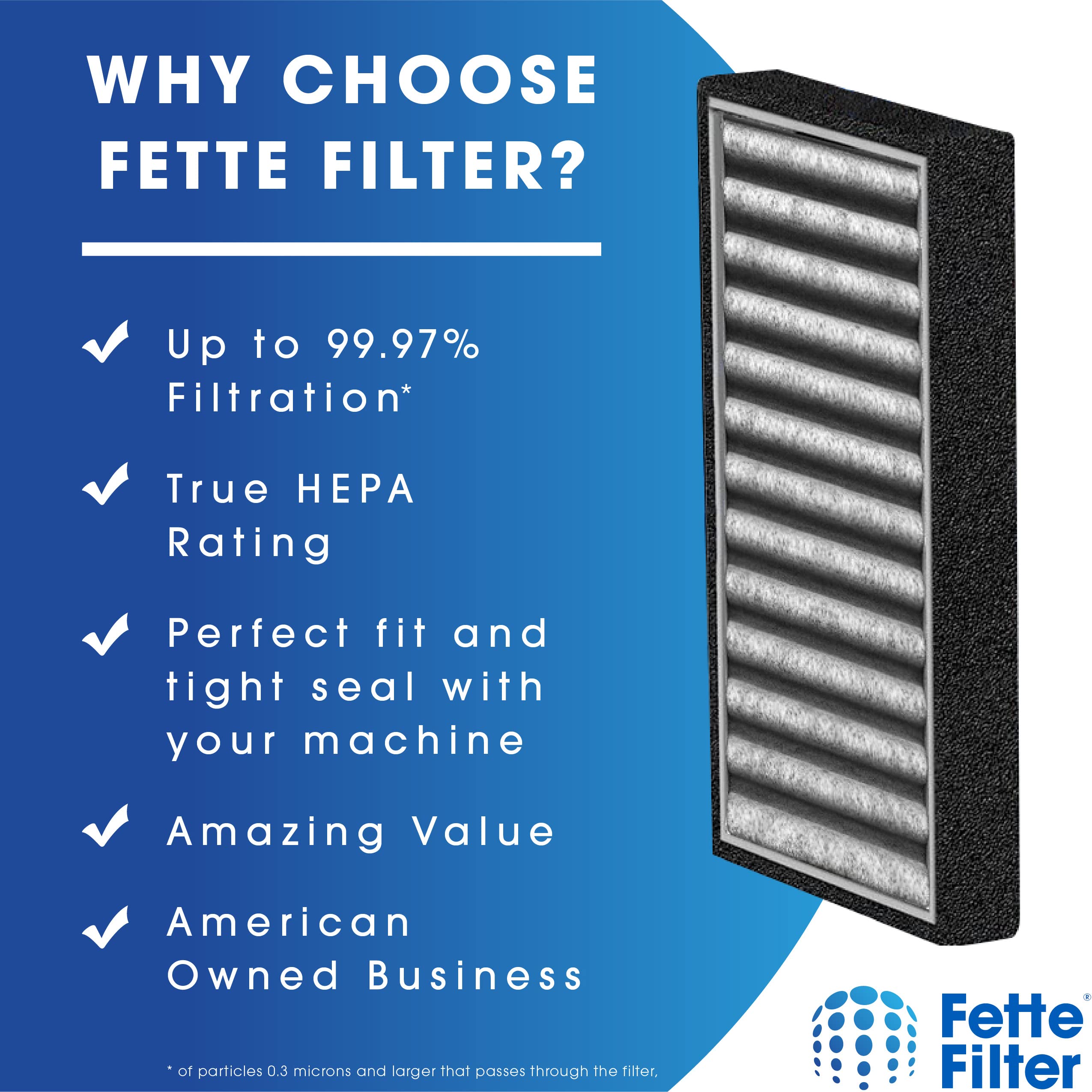 Fette Filter -DSTx HEPA + Carbon Premium Filter Replacement Compatible with Clarifion DSTx Mini Personal Air Purifiers - Pack of 4