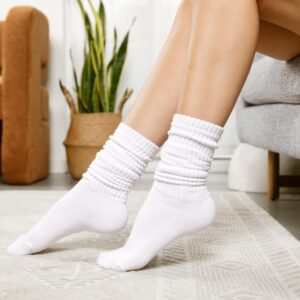 Winterlace 3 Pairs Slouch Socks for Women, Soft Extra Long Scrunch Knee High Sock, Bulk Pack