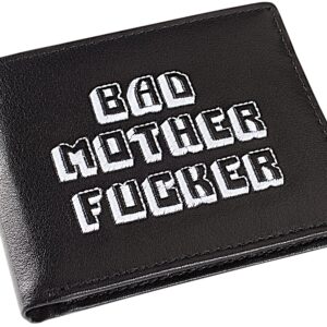 Miramax, Officially Licensed Black/White Embroidered Bad Mother Leather Wallet