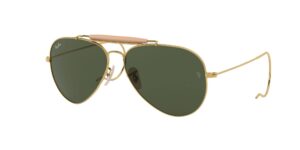 ray-ban rb3030 outdoorsman i sunglasses + vision group accessories bundle (arista/crystal green (l0216)