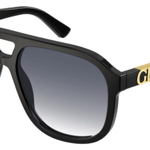 Gucci Pilot Sunglasses GG1188S 002 Black 58mm