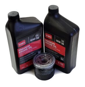 genuine toro oem (fits exmark) oil change kit with 136-7848 oil filter (replaces 120-4276 126-5234 127-9222) for titan hd timecutter zs sw mx z master and exmark quest radius z-turn riding mowers