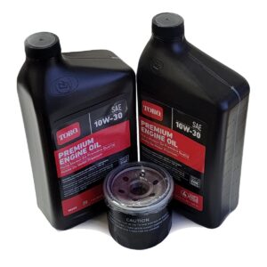 Genuine Toro OEM (Fits Exmark) Oil Change Kit with 136-7848 Oil Filter (Replaces 120-4276 126-5234 127-9222) for Titan HD TimeCutter ZS SW MX Z Master and Exmark Quest Radius Z-Turn Riding Mowers