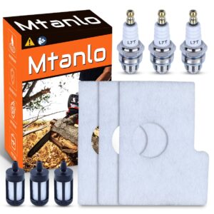 Mtanlo Air Fuel Filter Spark Plug Tune Up For Stihl MS180 MS170 018 170 1130 124 0800, Air Filter, Fuel Filter, Spark Plug