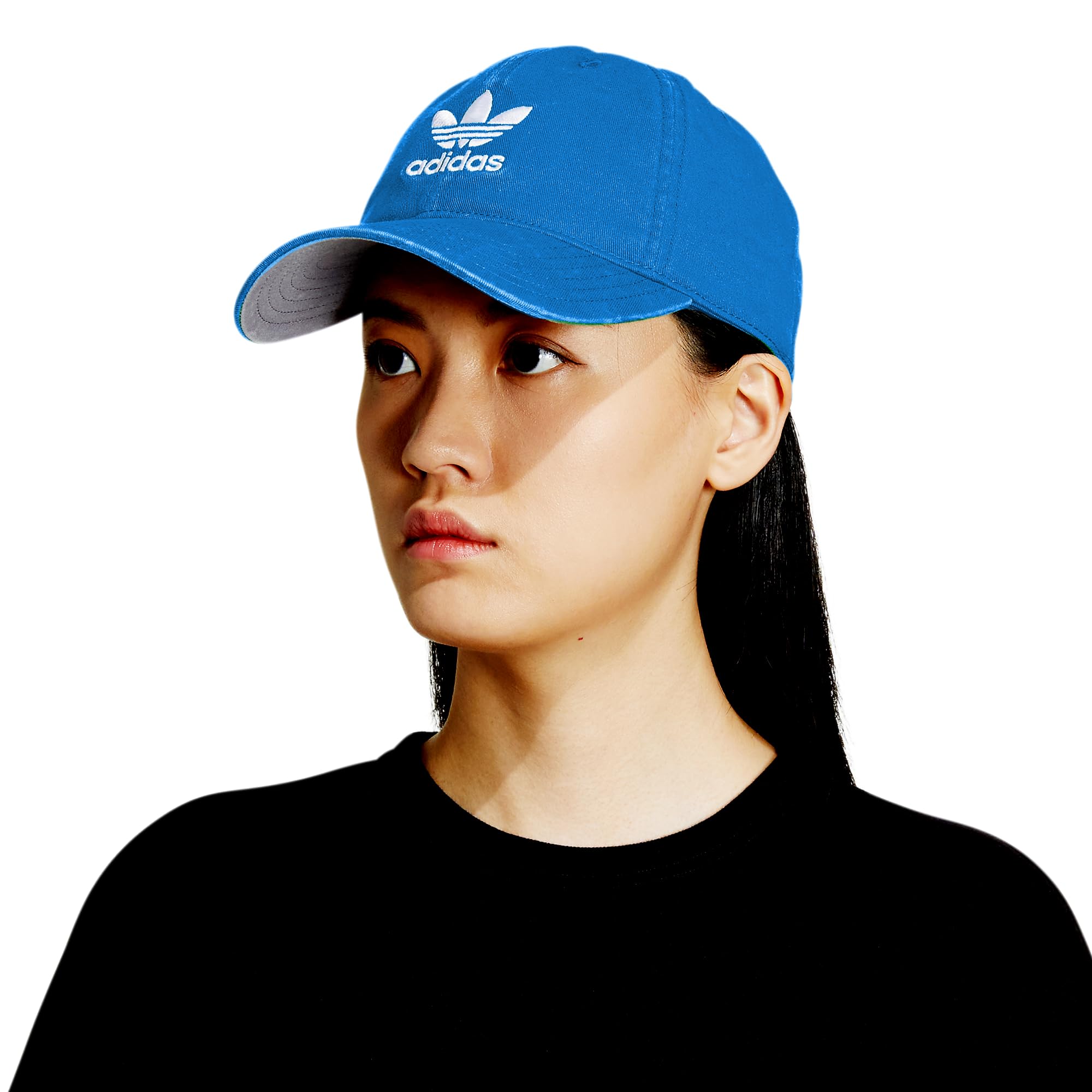 adidas Originals Women's Relaxed Fit Adjustable Strapback Cap, BrightBlue/White, One Size