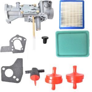 raseparter 498298 carburetor with 491588s air filter 491435 pre filter replacement for 5hp engine 498298 692784 495951 495426 135207 135202 135212 135217 135232 series carb