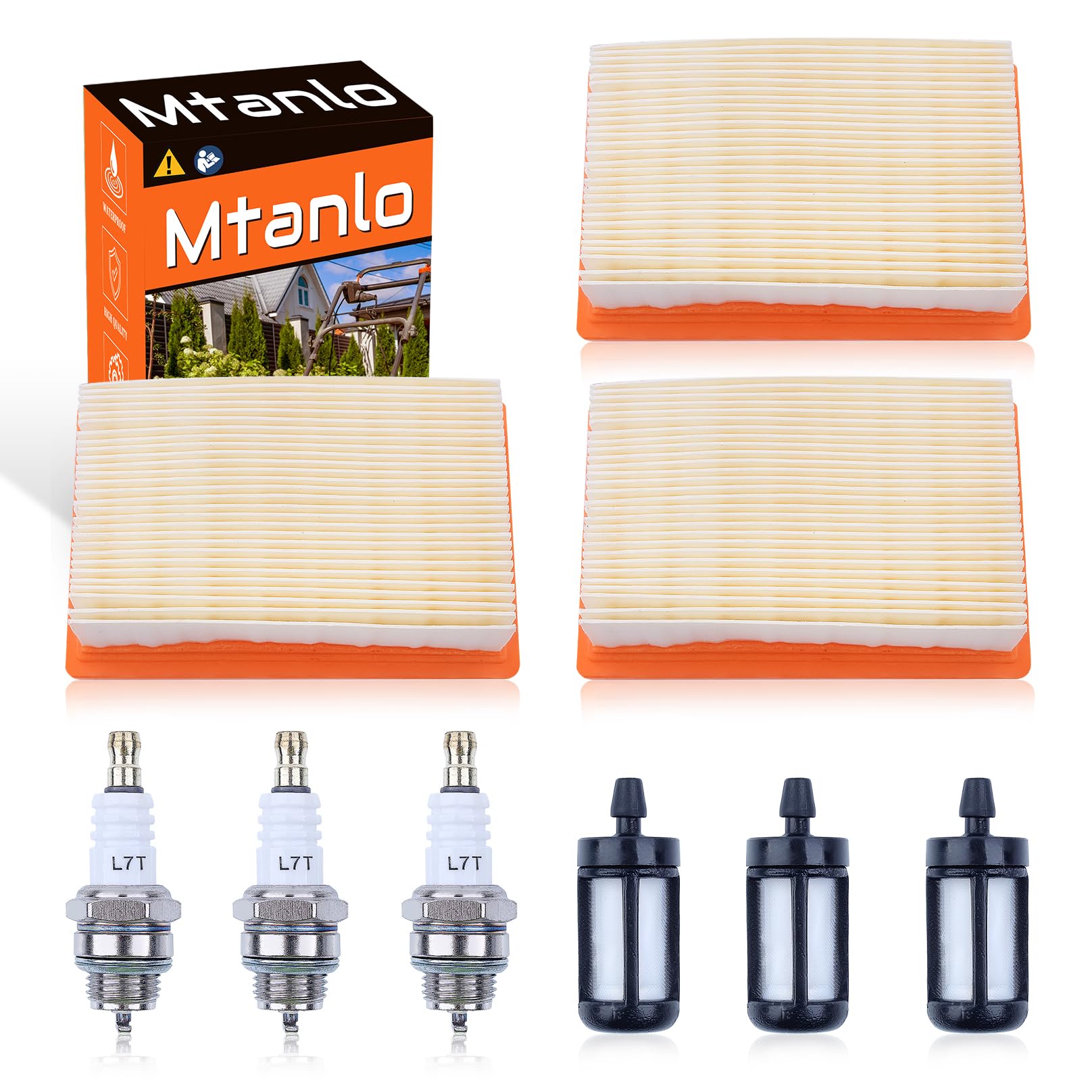 Mtanlo Air Fuel Filter Spark Plug For Stihl TS400 BR350 BR350Z SR430 SR431 SR430 Blower, Air Filter, Spark Plug, Fuel Filter