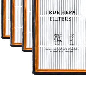 Nispira AER1 Filter Replacement for Holmes Air Purifier Smoke Grabber HAPF30AS-U4R HAPF30AT Odors Dust VOCs Remover 1.2 x 10 x 4.6 Inches, 2 Packs.