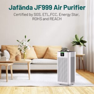 Jafända Air Filter Original FIlter Replacement 2 Pack for JF999 Air Purifier, 3-in-1 Filter with The True HEPA 13 &1.68 lb Activated Carbon