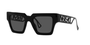 versace woman sunglasses black frame, dark grey lenses, 50mm