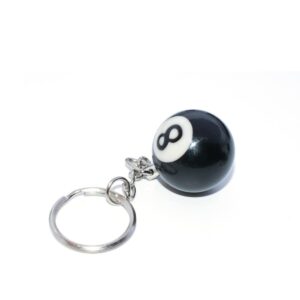 kapitomanio 8 ball keychain cool 8 billiard ball keychains for men, lucky black no.8 resin ball jewelry gift