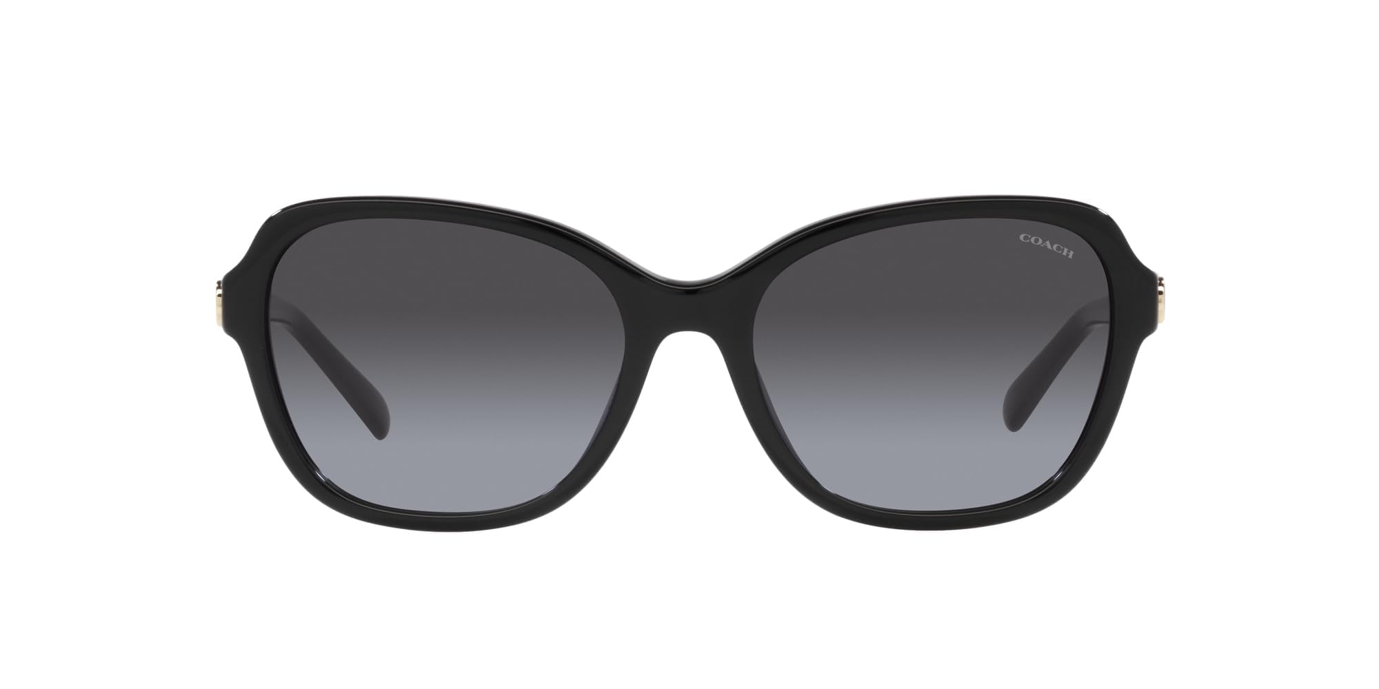 Coach HC8349U Universal Fit Sunglasses, Black/Grey Gradient, 56 mm