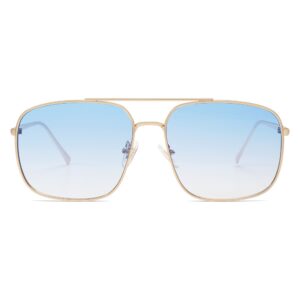 sojos retro square aviator sunglasses womens mens aesthetic y2k light lens shades sj1176, gold/gradient light blue