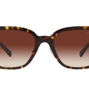 Coach HC8352 Sunglasses, Dark Tortoise/Dark Brown Gradient, 54 mm