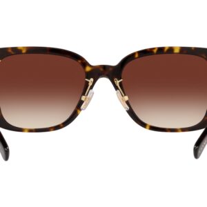 Coach HC8352 Sunglasses, Dark Tortoise/Dark Brown Gradient, 54 mm