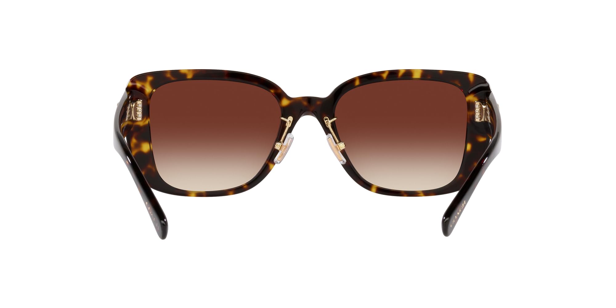 Coach HC8352 Sunglasses, Dark Tortoise/Dark Brown Gradient, 54 mm