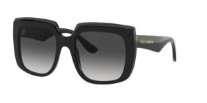 dolce & gabbana dg4414-5018g sunglasses black w/grey gradient 54mm