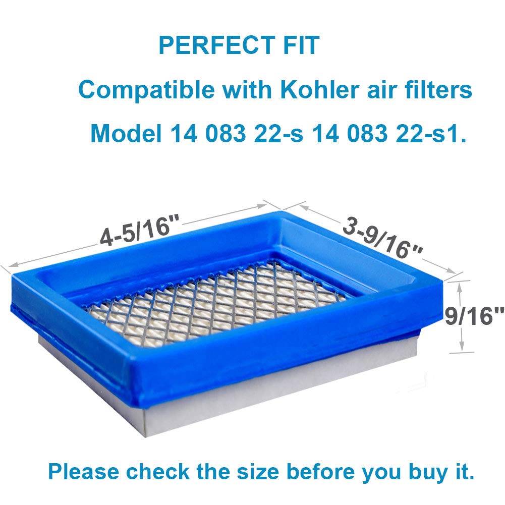 Fremnily Compatible with 5 Pack 14-083-22-S Air Filter for Kohler XT650 XT675 Engine Lawnboy Toro Lawn Mower Air Filter, 1408322s 14-083-22-S1 Air Filter