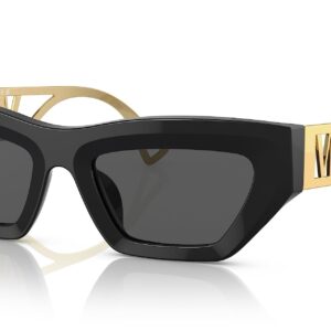 Versace VE 4432U GB1/87 Black/Gold Plastic Fashion Sunglasses Grey Lens