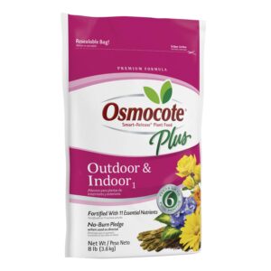 Osmocote Smart-Release Plant Food Plus Outdoor & Indoor₁, Granular Fertilizer with 11 Essential Nutrients, 8 lbs.