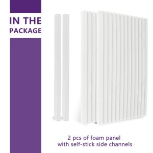 Mxclimate Window Air Conditioner Foam Insulation Panels,Window AC Side Panel Kit,Summer and Winter Heat and Draft Insulating.2 Pack,White,17in High x 9in Wide x 7/8in Thick