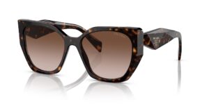 prada pr 19zs 2au6s1 tortoise plastic butterfly sunglasses brown gradient lens