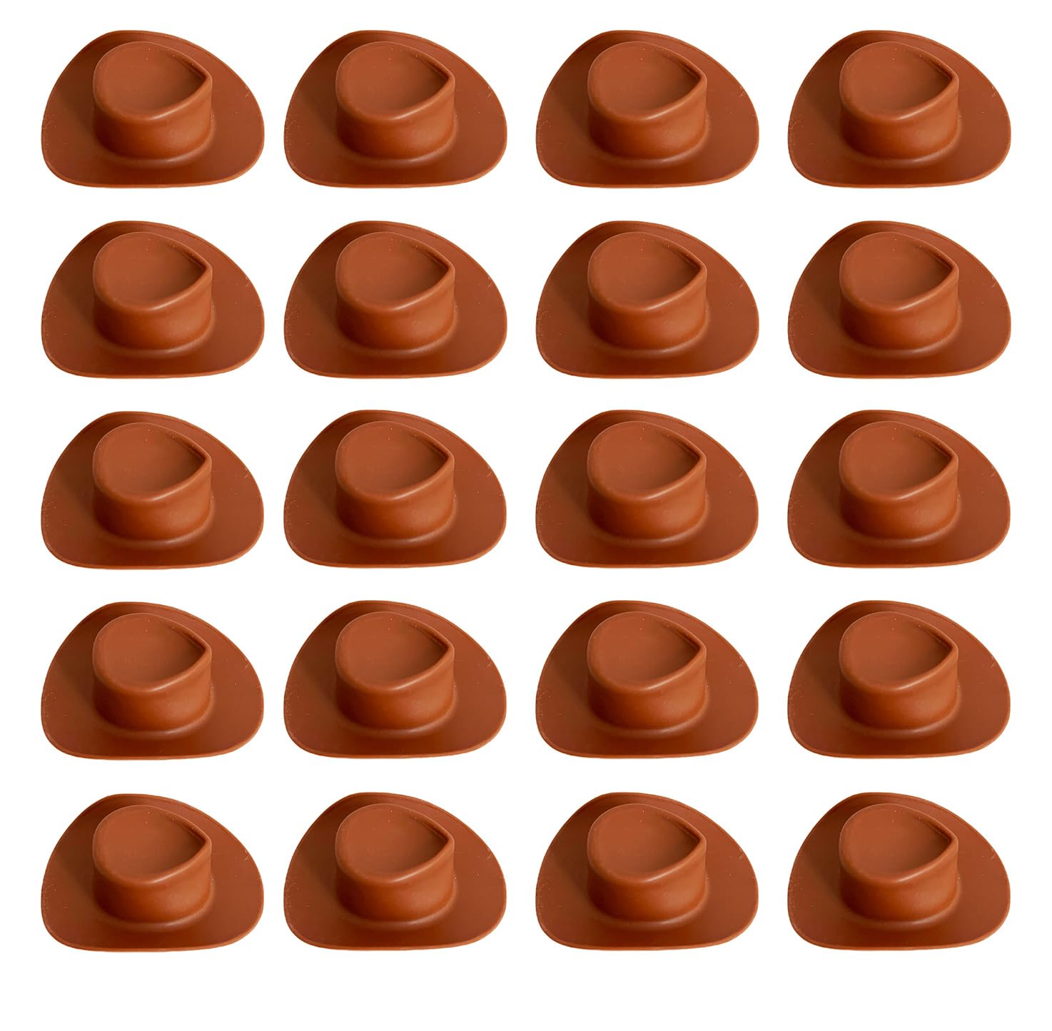 20 Pieces Mini Cowboy Hat Mini Western Cowboy Hat Brown Plastic Mini Cowboy Hat for Crafts Mini Cowboy Hats Mini Sombrero Hats Drink Hat Cowgirl Hat Doll Hat Mini Cowgirl Hats for Drinks(Brown)