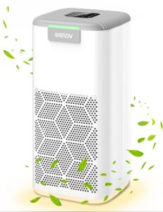 welov air purifiers for home large room: h13 hepa air purifiers for pet allergy, 1570 sq ft coverage air quality monitor removes pet hair dander pollen smoke dust mold, 23db air purifiers for bedroom