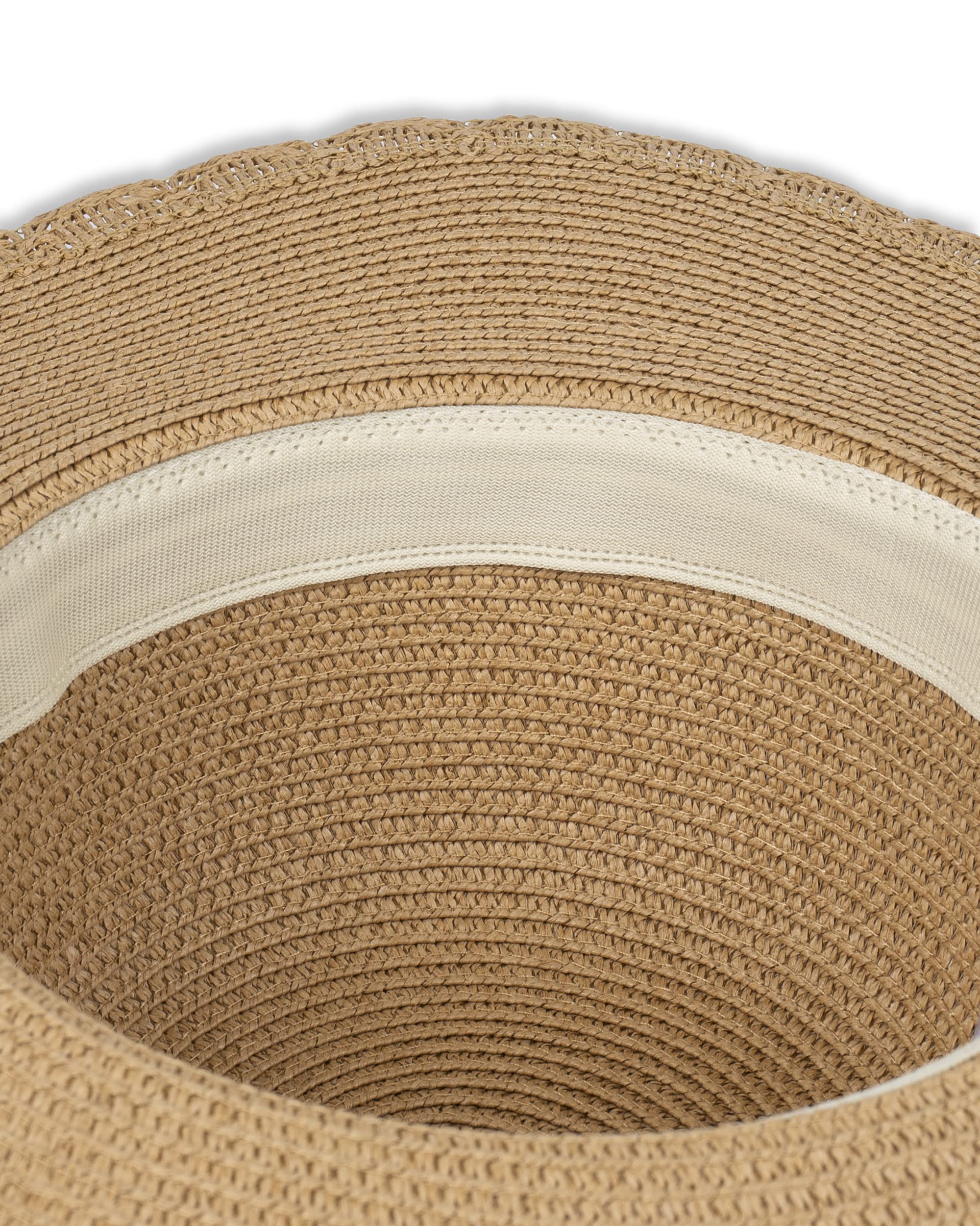 Jessica Simpson Womens Wide Brim Straw Hat, Tan, One Size