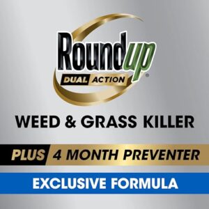 Roundup Dual Action Weed & Grass Killer Plus 4 Month Preventer with Sure Shot Wand, 1 gal.