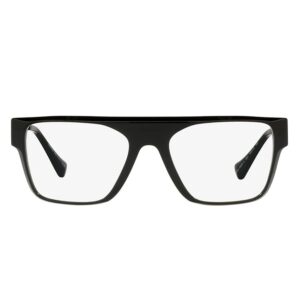 versace ve 3326u gb1 black plastic rectangle eyeglasses 53mm