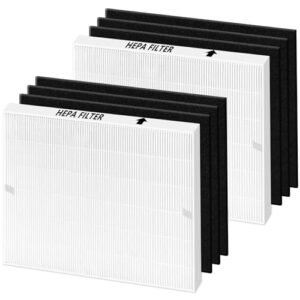 improvedhand ap-1512hh replacement filter for coway airmega 200m series ap-1512hh ap-1518r ap-1519p, 2 pack h13 true high efficiency filter & 6 pack activated carbon pre-filter, replace part # 3304899