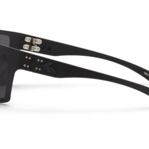 Gatorz Eyewear Marauder Sunglasses - Black Cerakote with Black Logo Smoke Polarized Lens