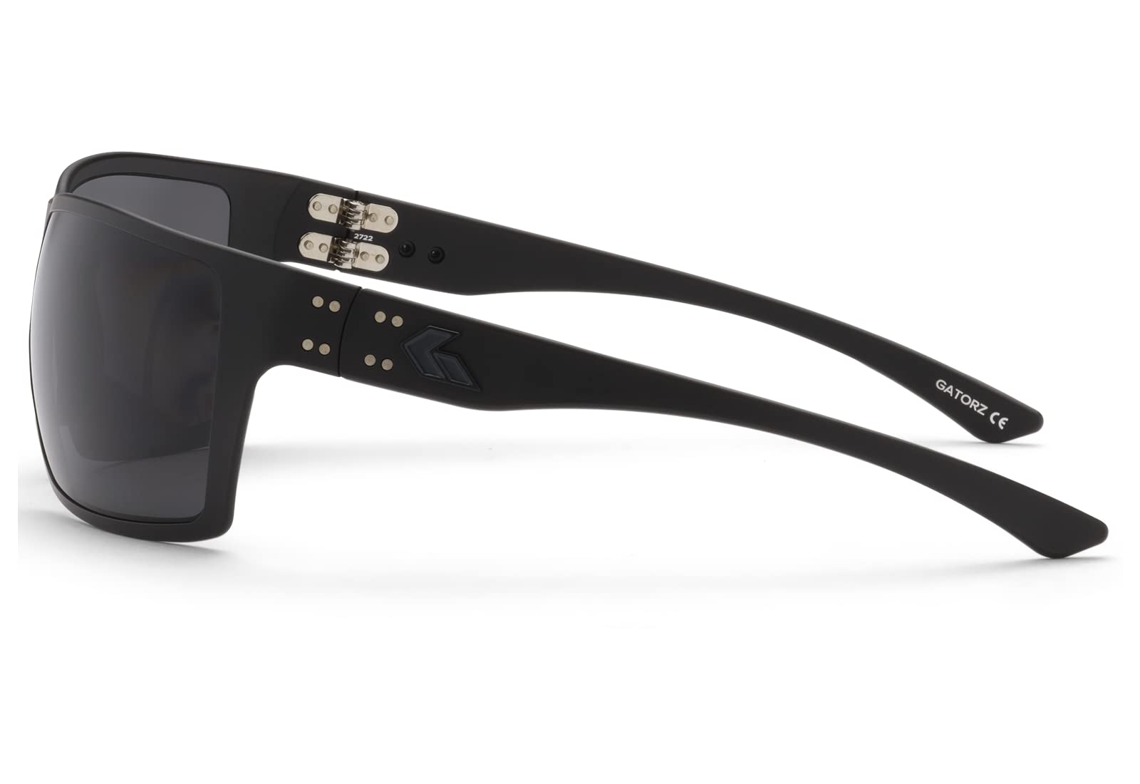 Gatorz Eyewear Marauder Sunglasses - Black Cerakote with Black Logo Smoke Polarized Lens