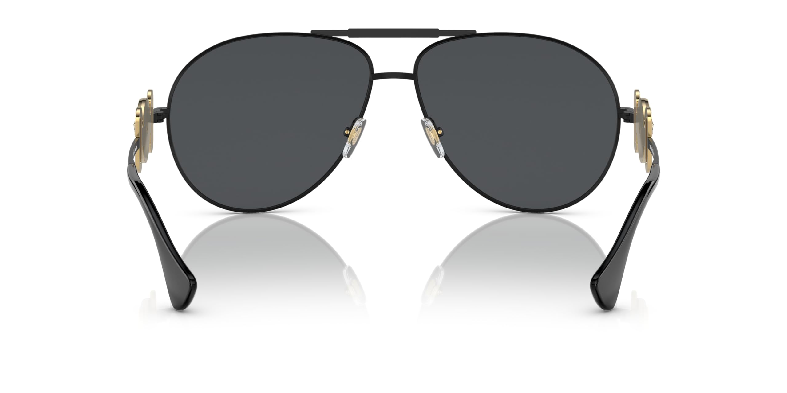 Versace Unisex Sunglasses Matte Black Frame, Dark Grey Lenses, 65MM