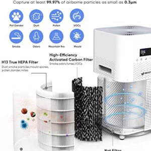 Dayette AP401 AP402 Replacement H13 HEPA Air Purifier Filter for CADR 400+ m³/h Air Purifier, Activated Carbon, Original