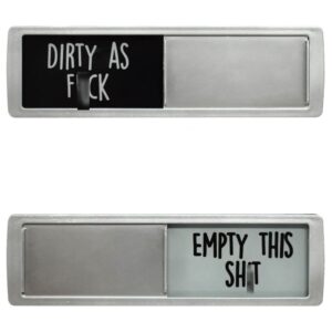 kitchen dishwasher clean dirty magnet funny sign for home organization, kitchen gadgets, home decor, kitchen accessories, dirty clean indicator slider, laundry room organization magnets, cute black