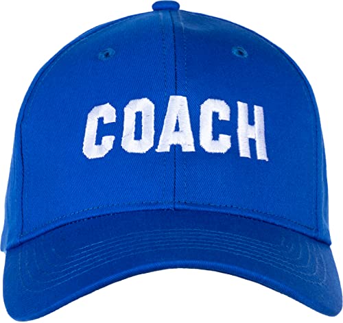 Ann Arbor T-shirt Co. Coach | Royal Blue Coaching Baseball Hat, Men & Women Team Cap - (Royal, HighHat)