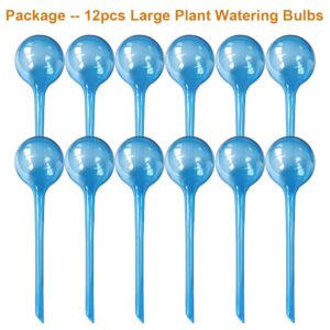 MOONSOUND Large 12pcs Plant Watering Globes, Plastic Plant Garden Self Watering Devices, Plant Automatic Waterer Self Watering Bulbs for Indoor Outdoor Potter Plants