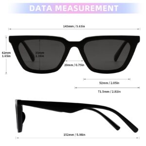 JOOX Narrow Trendy Square Cat Eye Sunglasses for Women, Small Frame with Polarized UV400 Protection Lenses