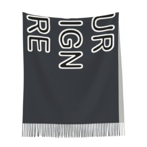 Custom Women's Scarf Winter Warm Personalized Scarf Add Picture Text Logo Custom Design Women's Shawl Black